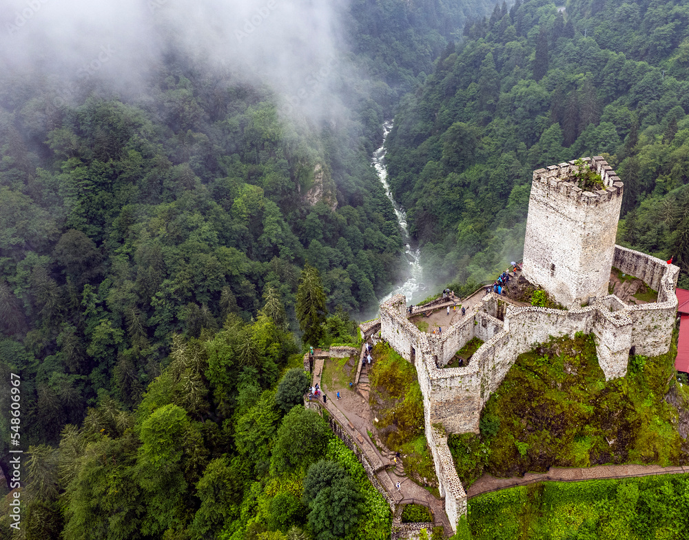 Historical castles and structures: Zilkale. Camlihemsin in Rize,.shot ...