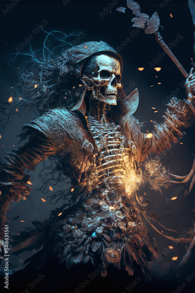Pirate Skeleton Warrior, Fantasy Skel, Concept Art, Character Art ...