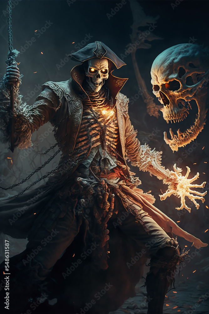 Pirate Skeleton Warrior, Fantasy Skel, Concept Art, Character Art ...