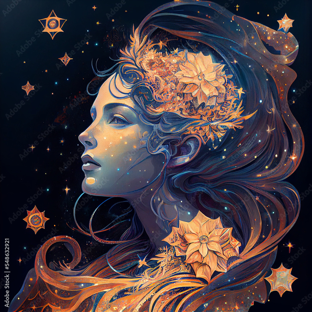 Celestial Princess, AI Stock Illustration | Adobe Stock