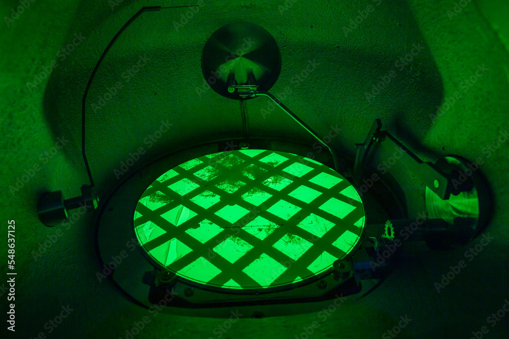 Environmental laboratory, actinolite fibers (asbestos variety) seen on ...