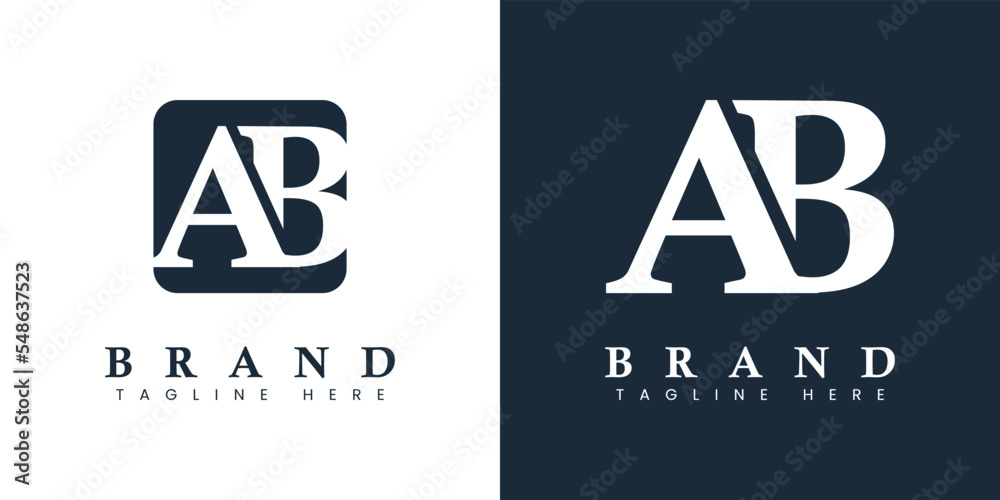 Modern and simple Letter AB Logo, suitable for any business with AB or ...