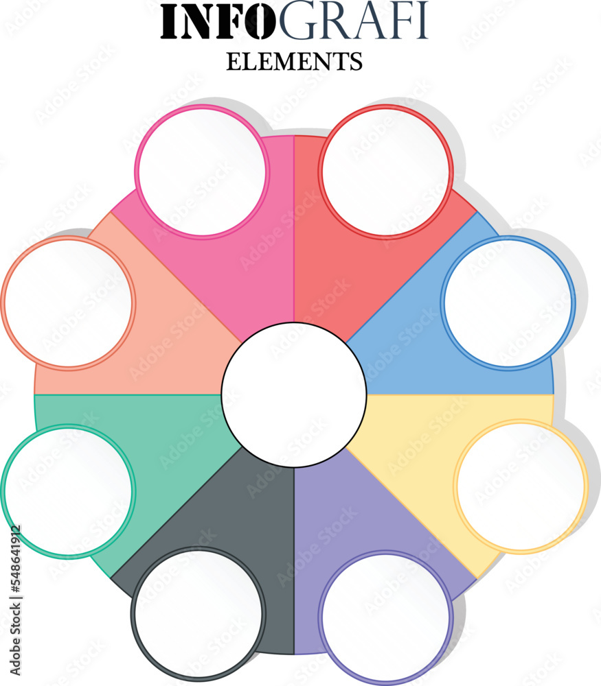 Infographic circle, process chart, cycle diagram. steps. Vector ...