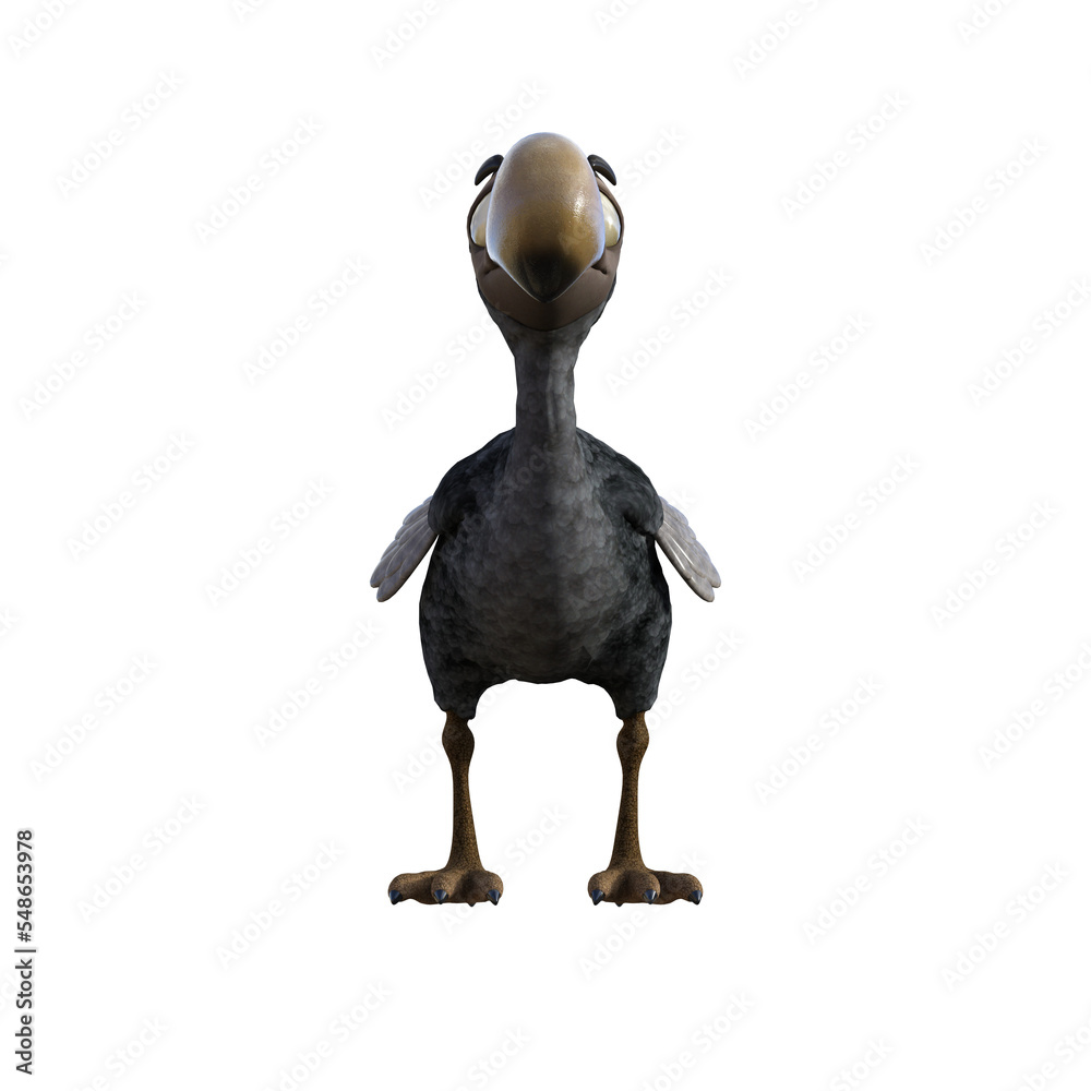 Vulture baby cartoon character on transparent background. PNG file, 3d ...