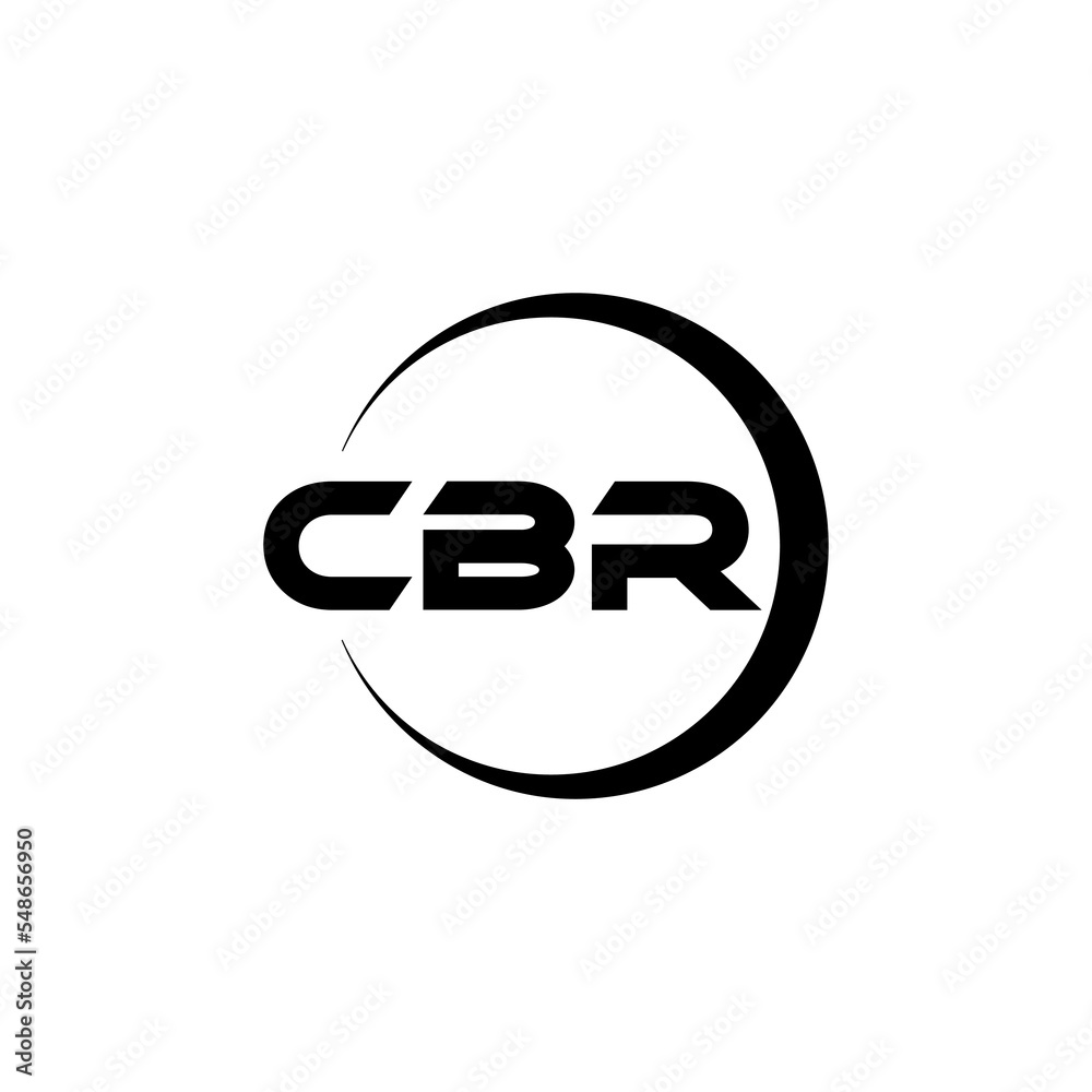 CBR letter logo design with white background in illustrator, cube logo ...