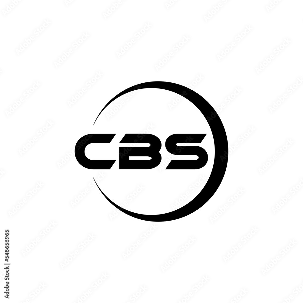 Vecteur Stock CBS letter logo design with white background in ...