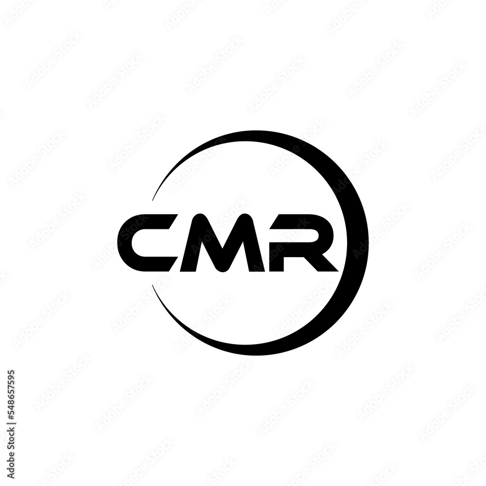 CMR letter logo design with white background in illustrator, cube logo, vector logo, modern ...
