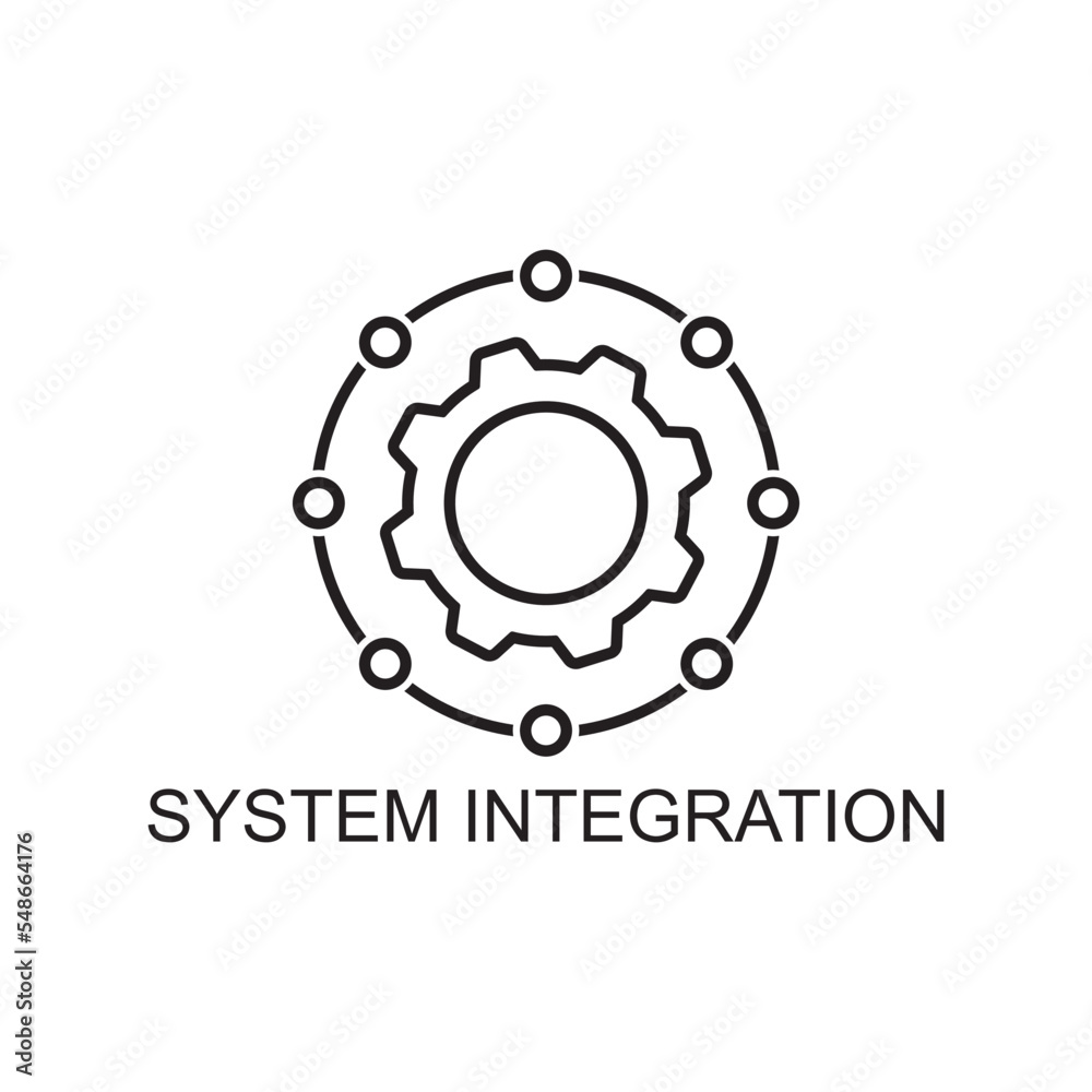 system integration icon , setting icon Stock Vector | Adobe Stock