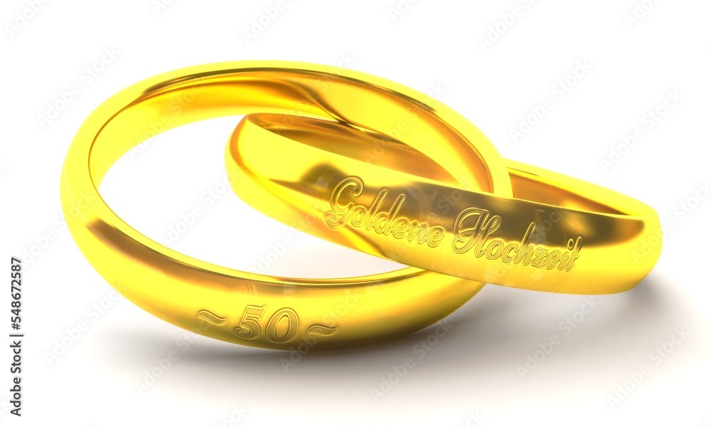 Goldene Hochzeit, Ringe, verbunden, ehe, Verlogung, heirat, gold Stock ...