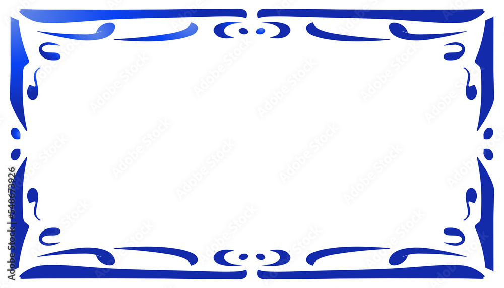 Aesthetic abstract blue border background design suitable for ...