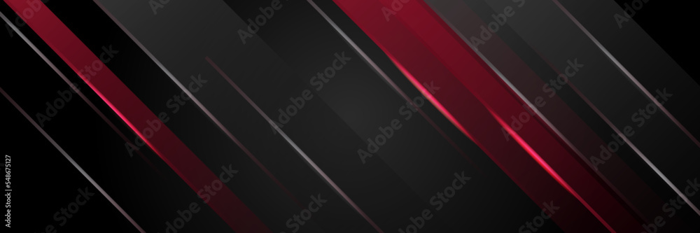 Abstract red and black banner with modern trendy fresh color for ...