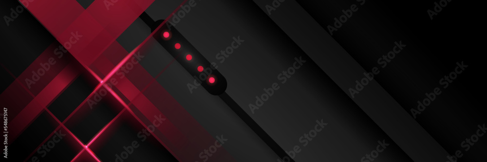 Abstract red and black banner with modern trendy fresh color for ...