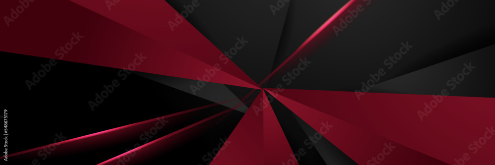 Abstract red and black banner with modern trendy fresh color for ...