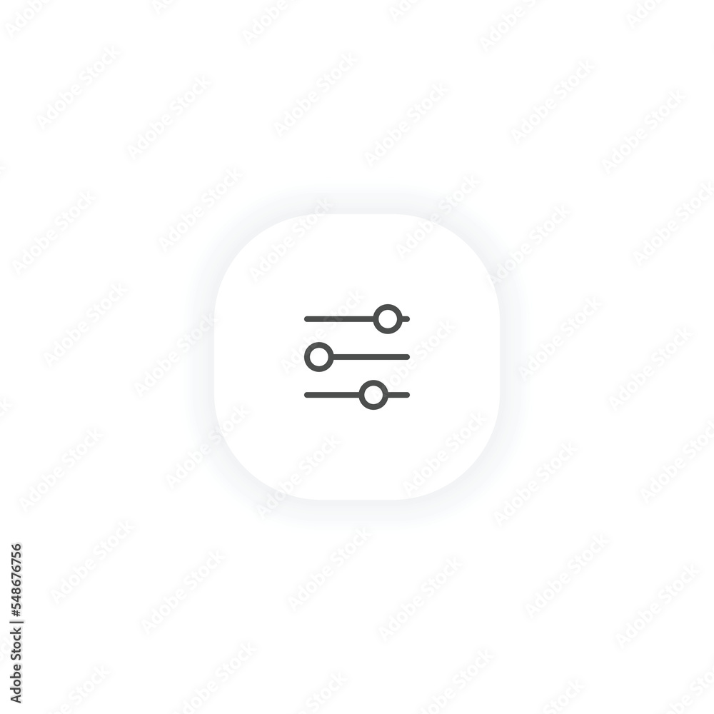 Filter icon modern vector line design symbol sign options settings ...