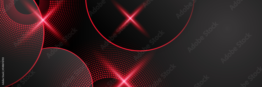 Abstract red and black banner. Background design for brochure, website ...