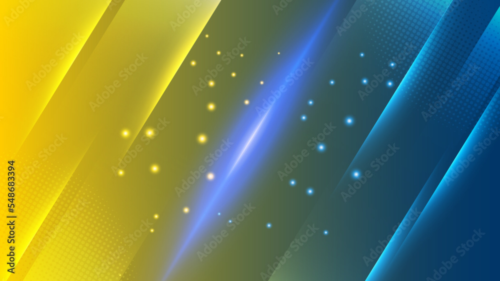 Blue yellow versus vs background. Vector illustration for game, battle ...