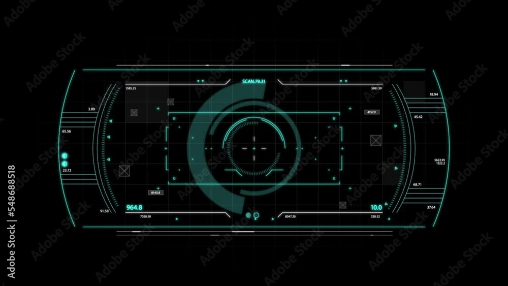 Technological HUD template. User interface HUD element. HUD viewfinder ...