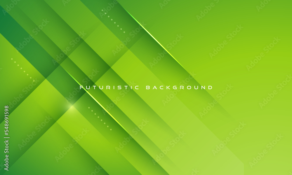Green geometric background. Futuristic gradient creative background ...