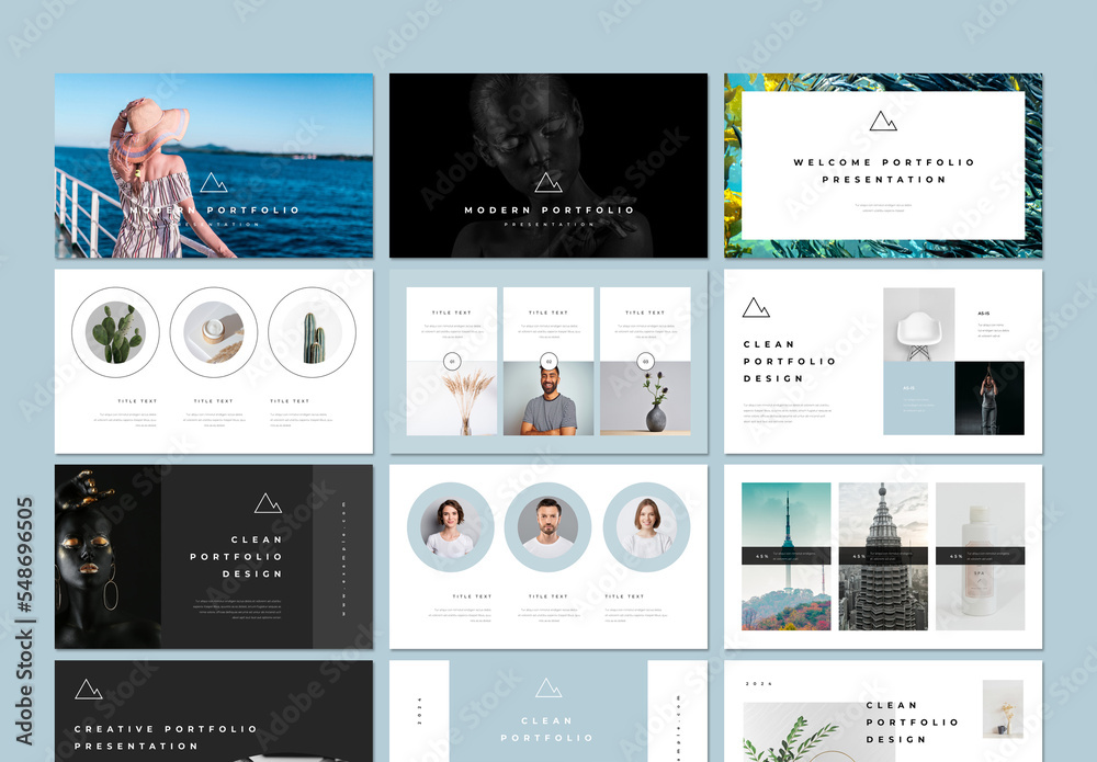 Portfolio Presentation Layout Stock Template | Adobe Stock