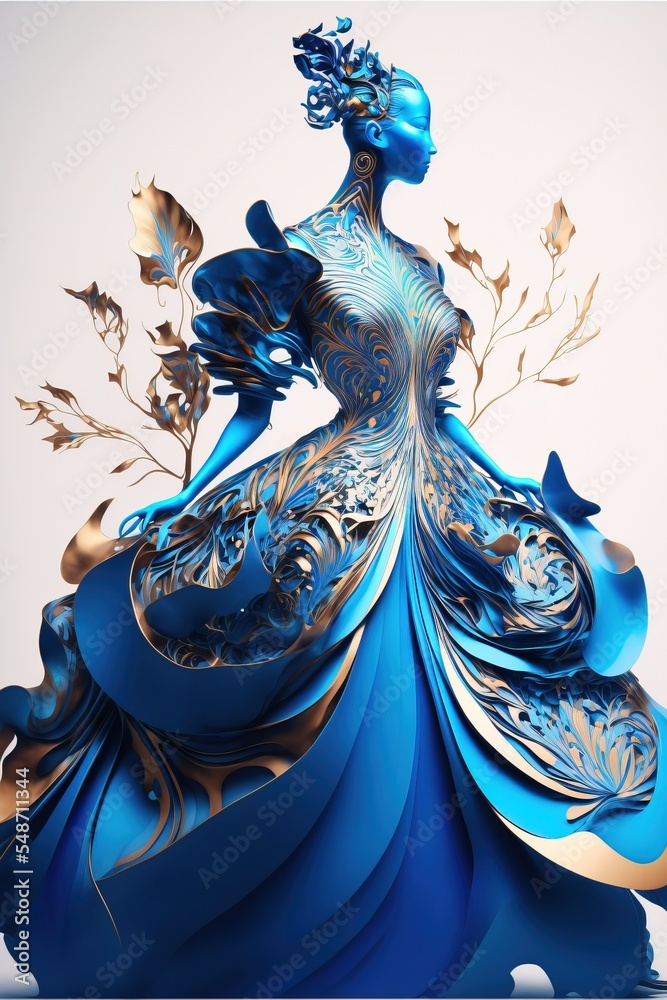 Fantasy dress concept idea creating by AI. Mythical creatures dress ...