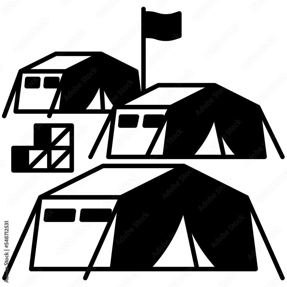 refugee solid icon Stock Vector | Adobe Stock