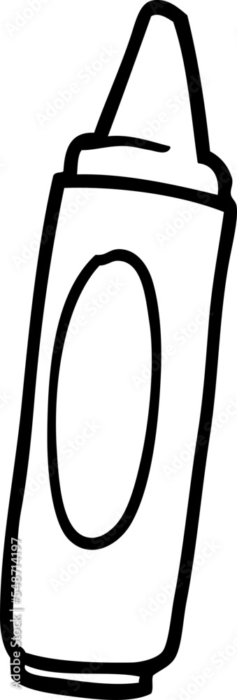 outline cartoon coloring crayon Stock Vector | Adobe Stock