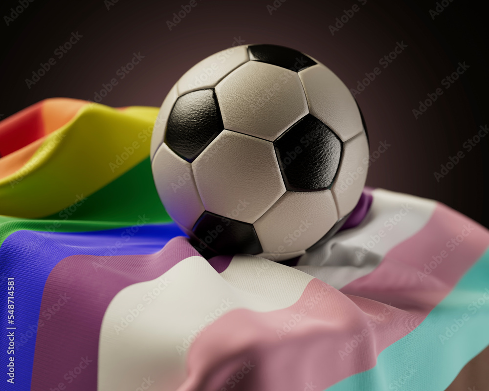 LGBTQ Pride Flag And Soccer Ball Stock Illustration | Adobe Stock