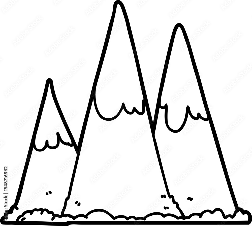 cartoon mountains Stock Vector | Adobe Stock