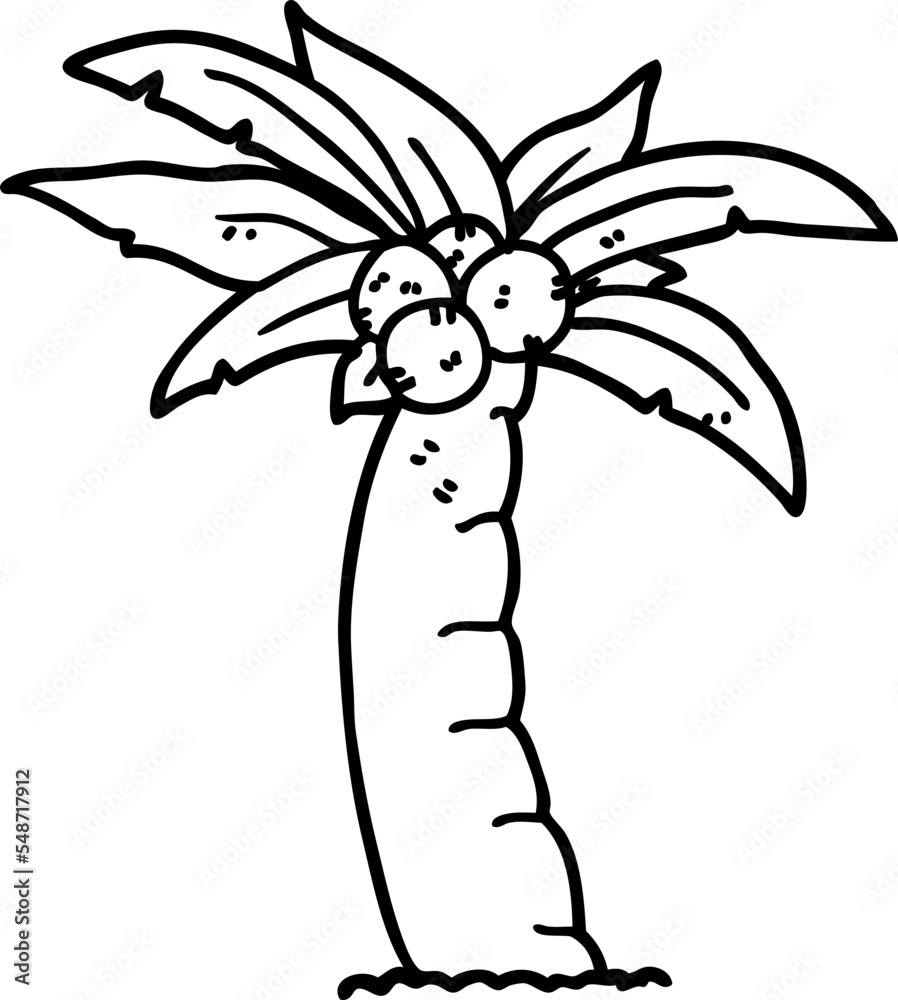 cartoon palm tree Stock Vector | Adobe Stock