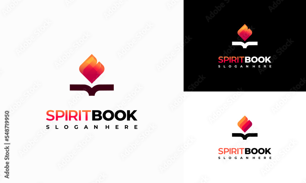 Spirit Book logo designs, Motivation Book logo designs, education ...