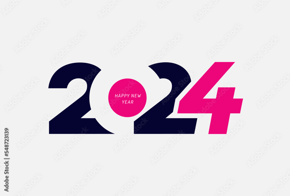 2024 logo text design. Design template celebration typography poster ...