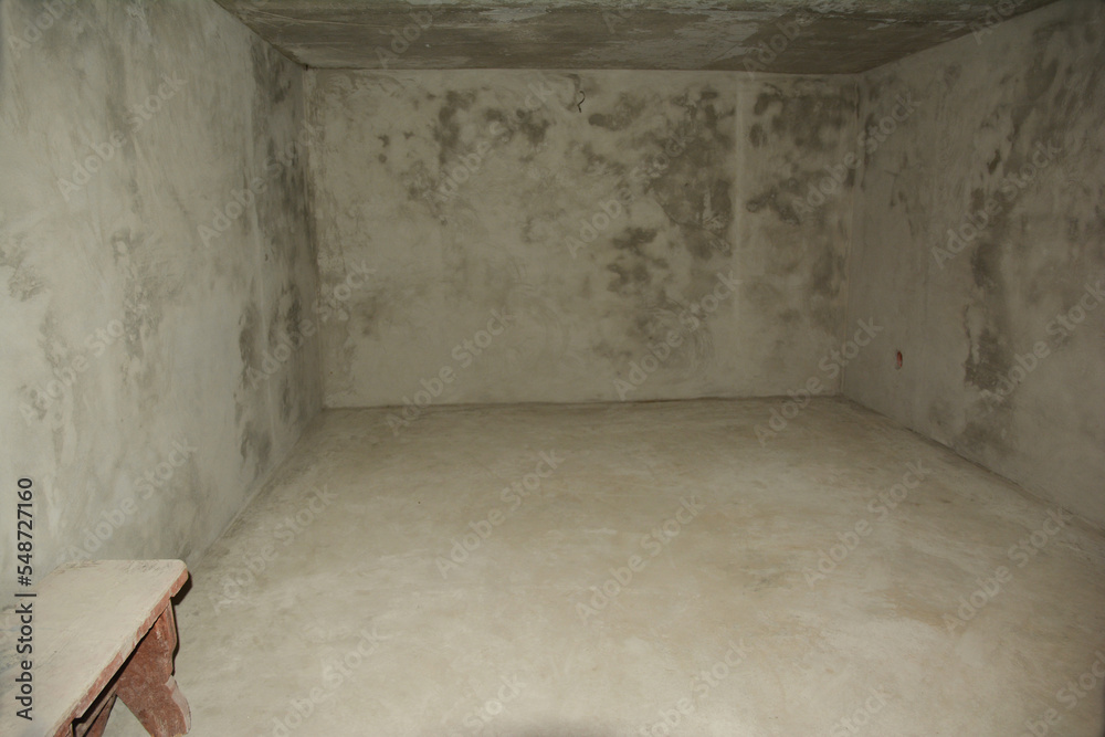 House basement bombproof shelter under construction. House basement ...