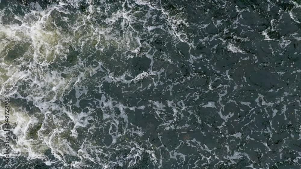 Muddy Water. Dirty Water Flow. Industrial wastewater and foam ...