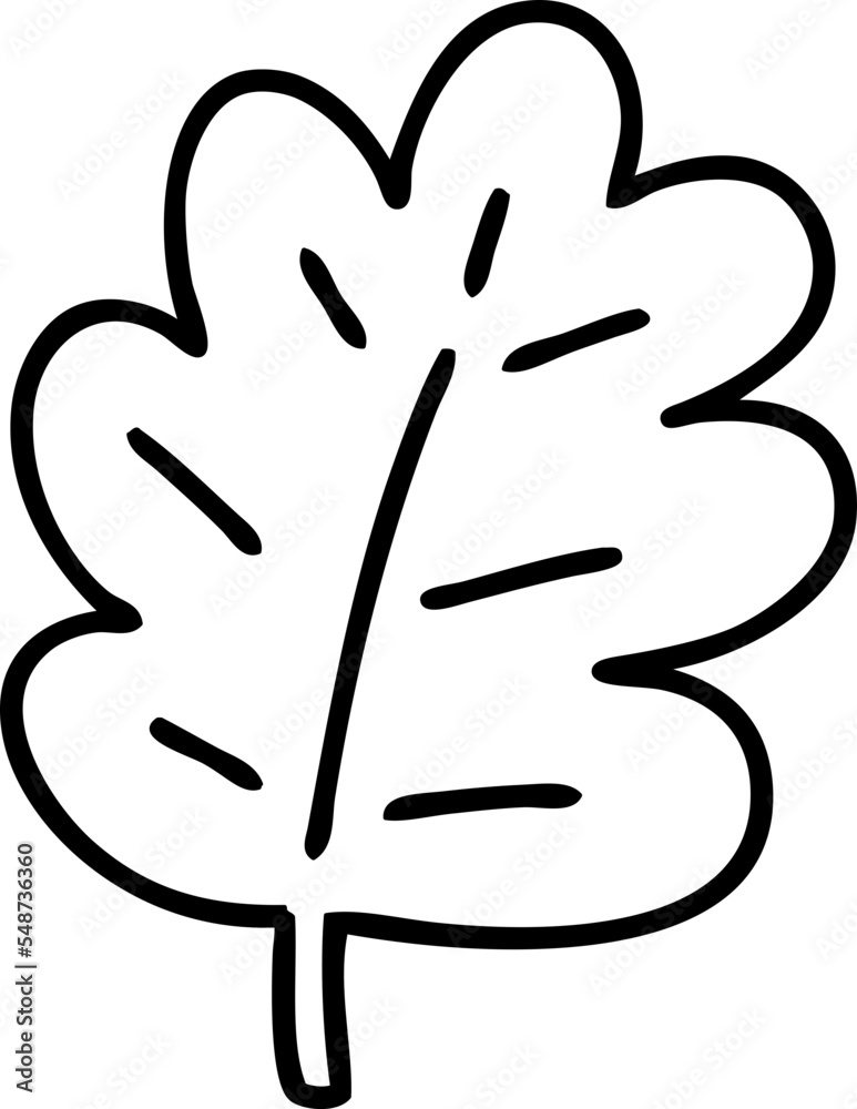 outline of a simple yet magnificent leaf Stock Vector | Adobe Stock