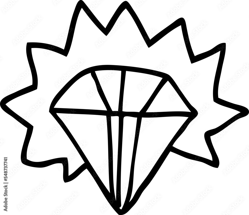 line drawing cartoon giant ruby Stock Vector | Adobe Stock