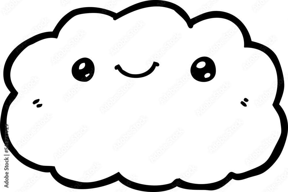 cartoon cloud Stock Vector | Adobe Stock