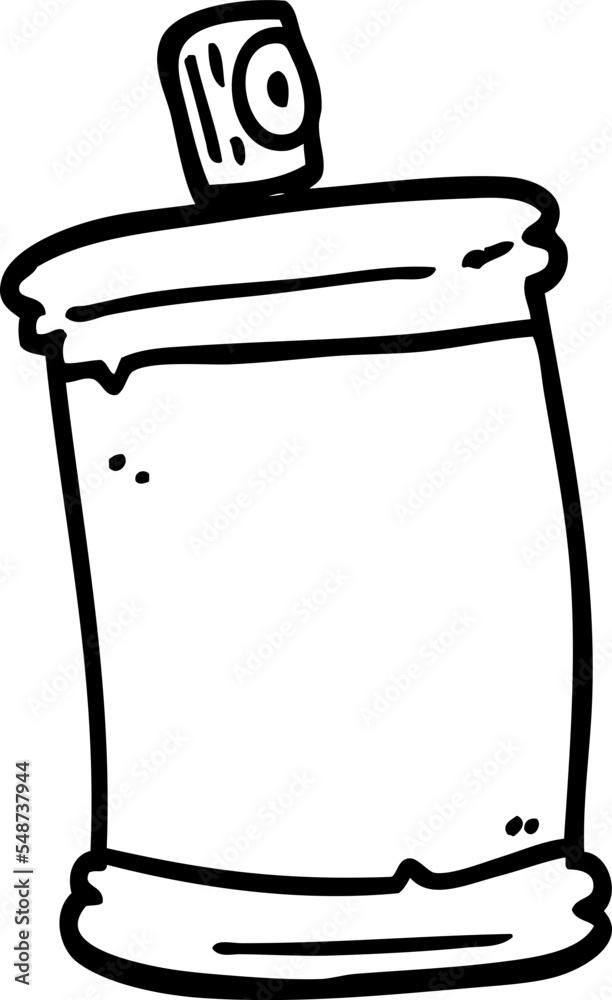 black and white cartoon spray can Stock Vector | Adobe Stock