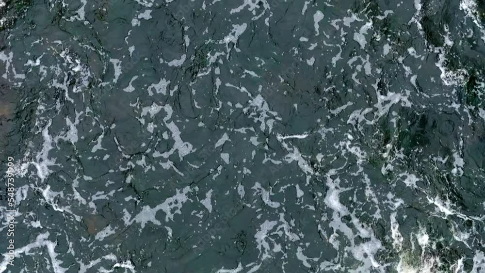 Muddy Water. Dirty Water Flow. Industrial wastewater and foam ...