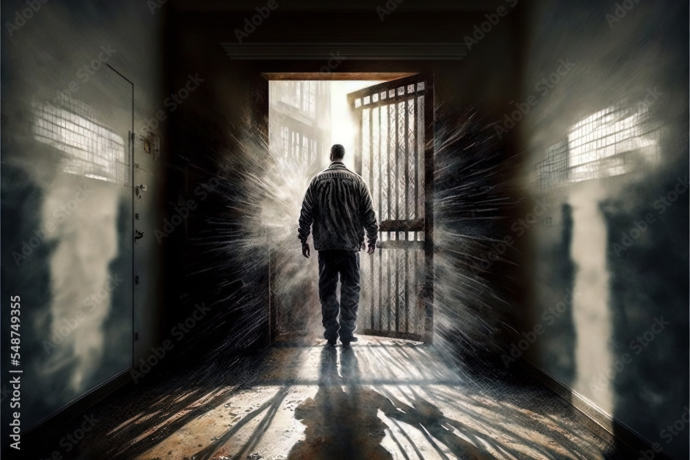 Breaking Out Of A Prison Cell Concept Art Illustration Of A Prisoner