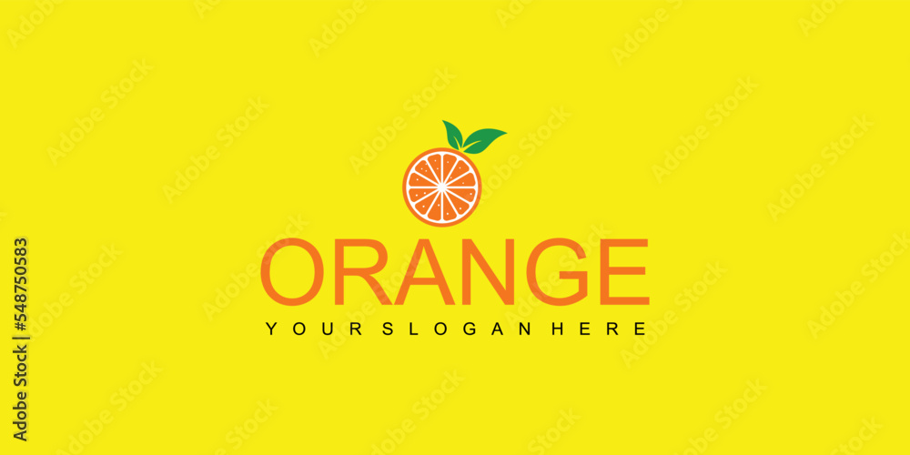 Simple orange logo design with minimalis concept premium vector Stock ...