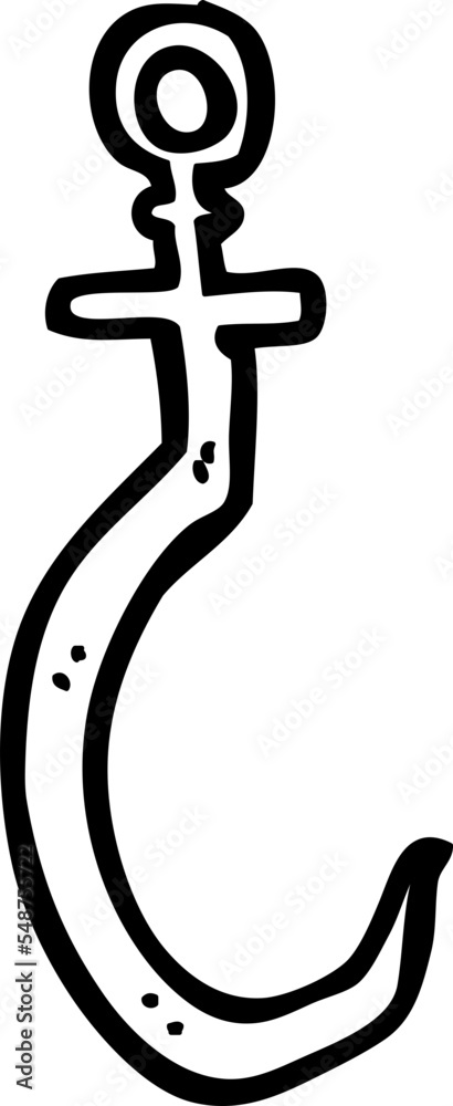 cartoon fish hook Stock Vector | Adobe Stock