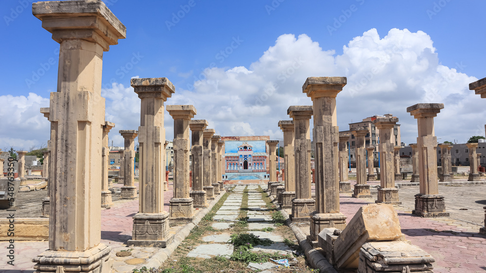 The Char Dham Painting on the Seaside of Dwarka, Rameshwaram, Badrinath ...