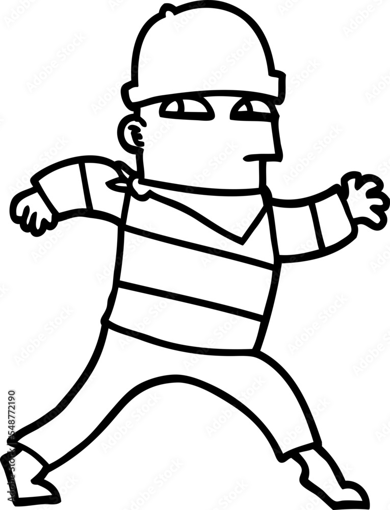 cartoon thief Stock Vector | Adobe Stock