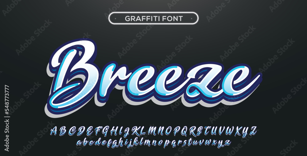 BREEZE Graffiti Font, text effect, editable spray and street text style ...