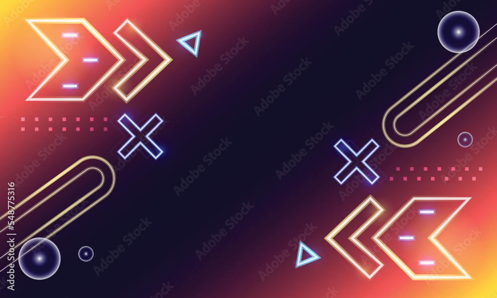 Neon light background template design Stock Vector | Adobe Stock