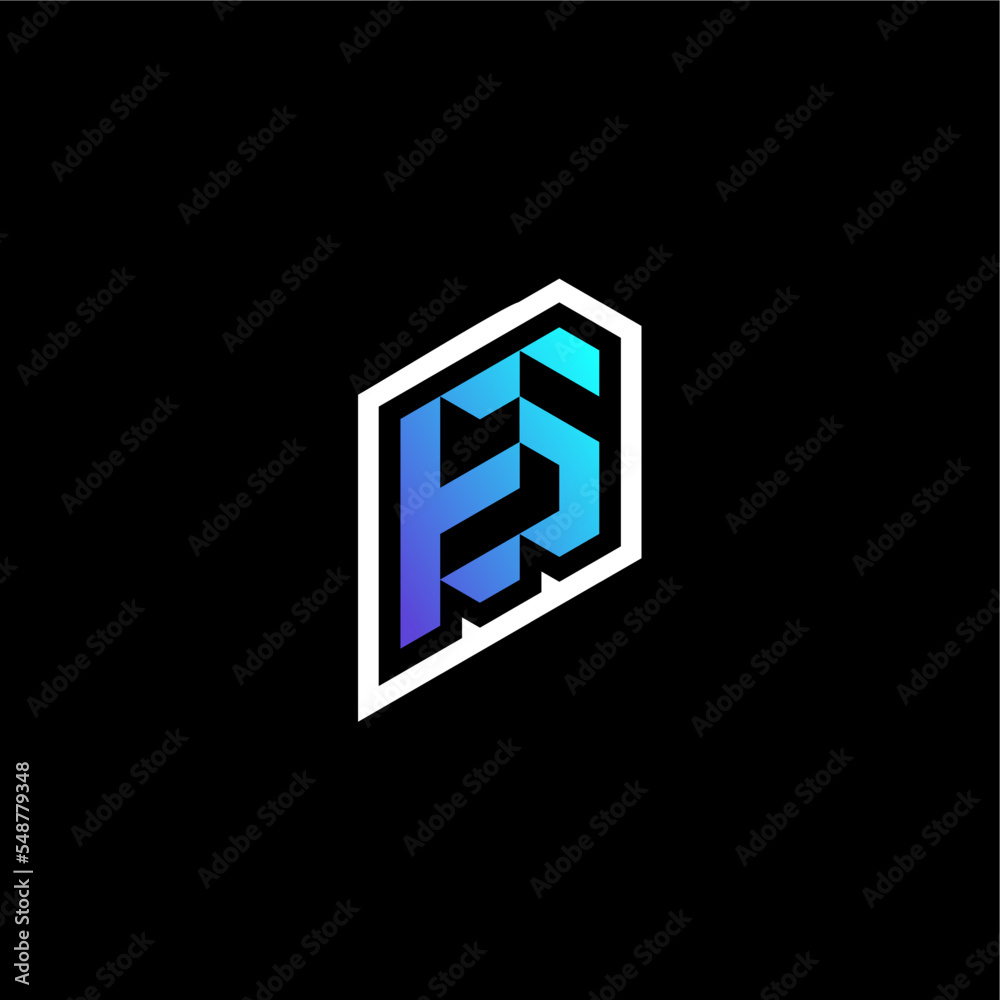 ES initial blue and white esport logo and monogram gaming ideas Stock ...