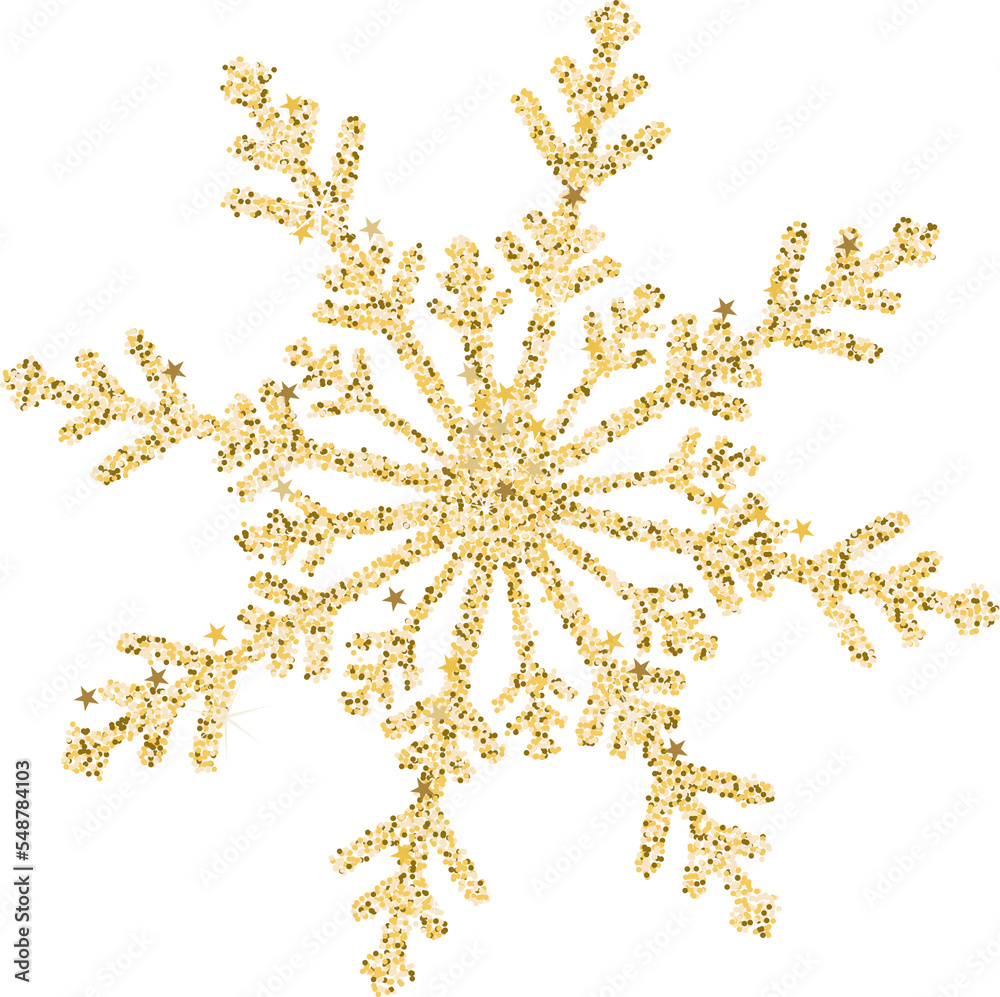 gold glitter snowflake Stock Illustration | Adobe Stock