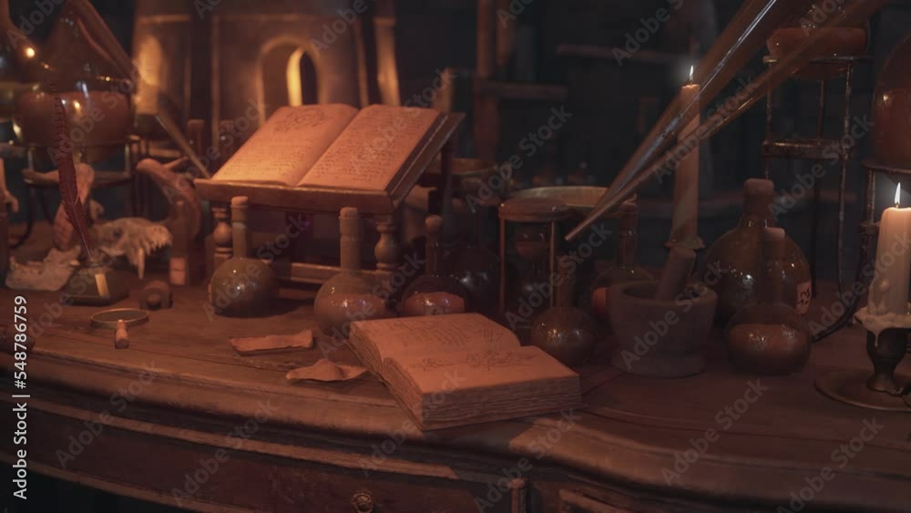 Alchemist, Secret Laboratory, Ancient Manuscripts 3D Animations ...