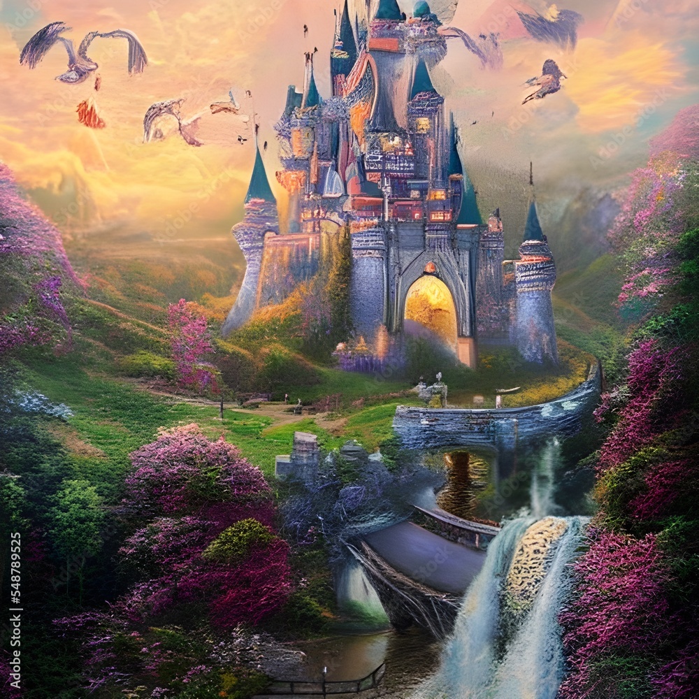Fairytale Castle, Fantasy, Tale, Rainbow, Castle, Fairy, HD Wallpaper ...