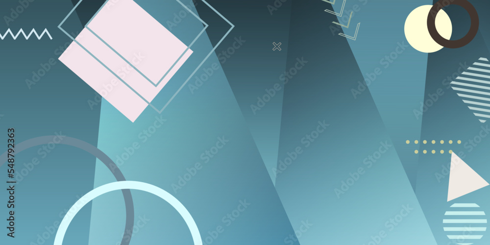 Light tosca modern memphis background wallpaper vector for desktop ...